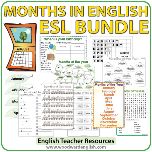 English Months – Bundle of ESL Activities | Woodward English English Months – Bundle of ESL Activities | Woodward English